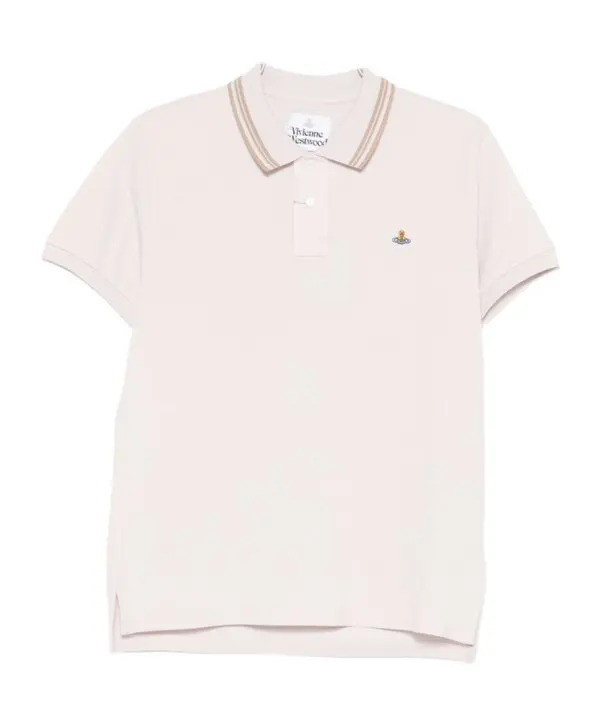 VIVIENNE WESTWOOD Tipped Collar Polo Shirt - White