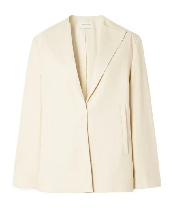 Loulou De Saison Rocco Textured Cotton-blend Twill Blazer - Ivory