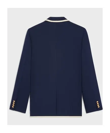 Celine Diagonal Wool Classic Blazer - Ink