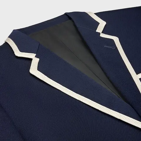 Celine Diagonal Wool Classic Blazer - Ink