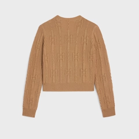 Celine Cashmere Crewneck Sweater With Chains Motif