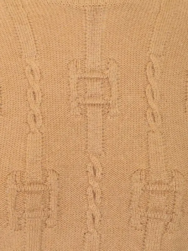 Celine Cashmere Crewneck Sweater With Chains Motif