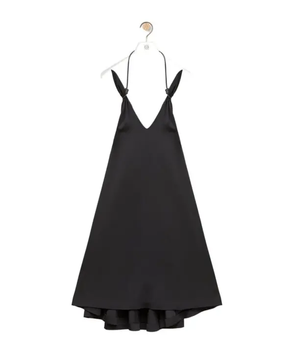 Loewe Flamenco Halterneck Mini Dress - Black