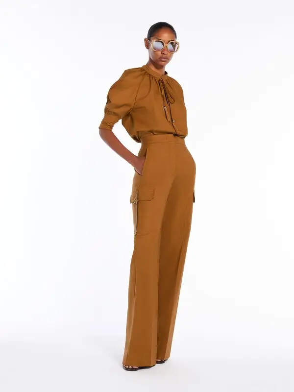 Max Mara Straight Leg Cargo Pants With Buckle Detail