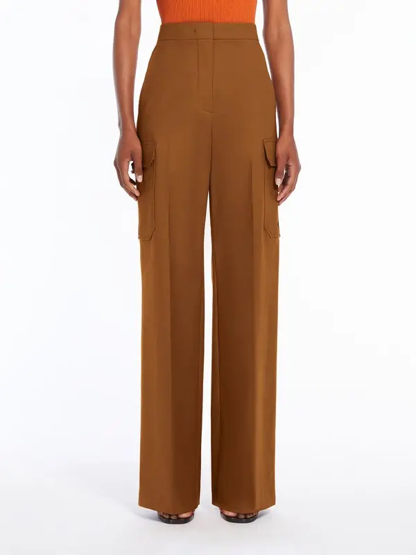Max Mara Straight Leg Cargo Pants With Buckle Detail