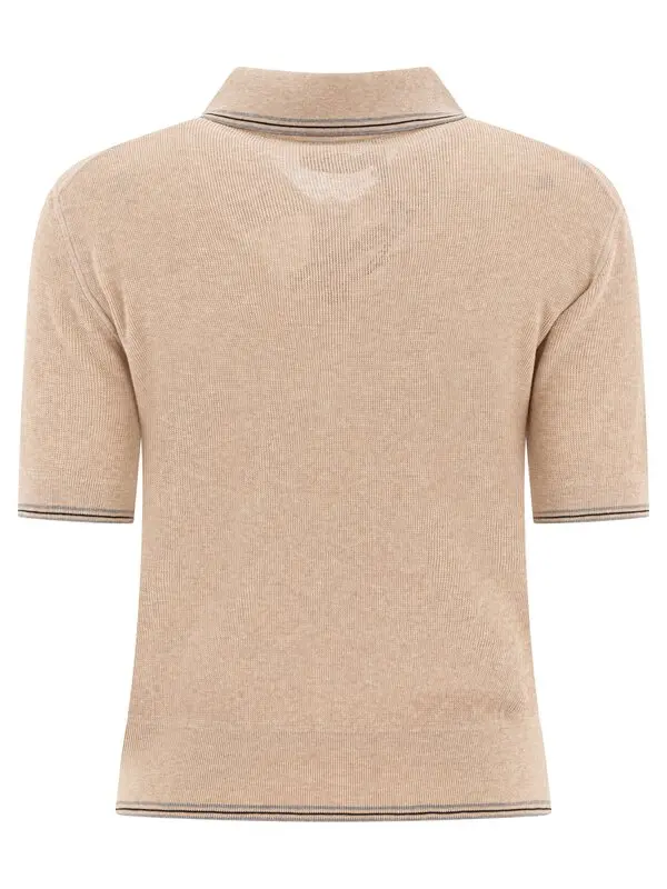 Miu Miu Short-sleeved Knitted Polo Shirt