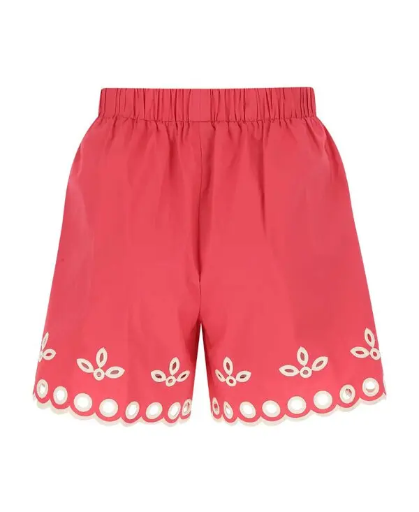 Red Valentino Valentino Lace Perforated Shorts