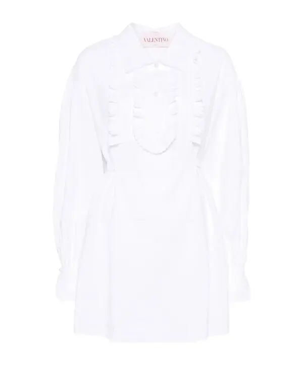 Valentino Garavani Ruffled Long-sleeved Mini Dress