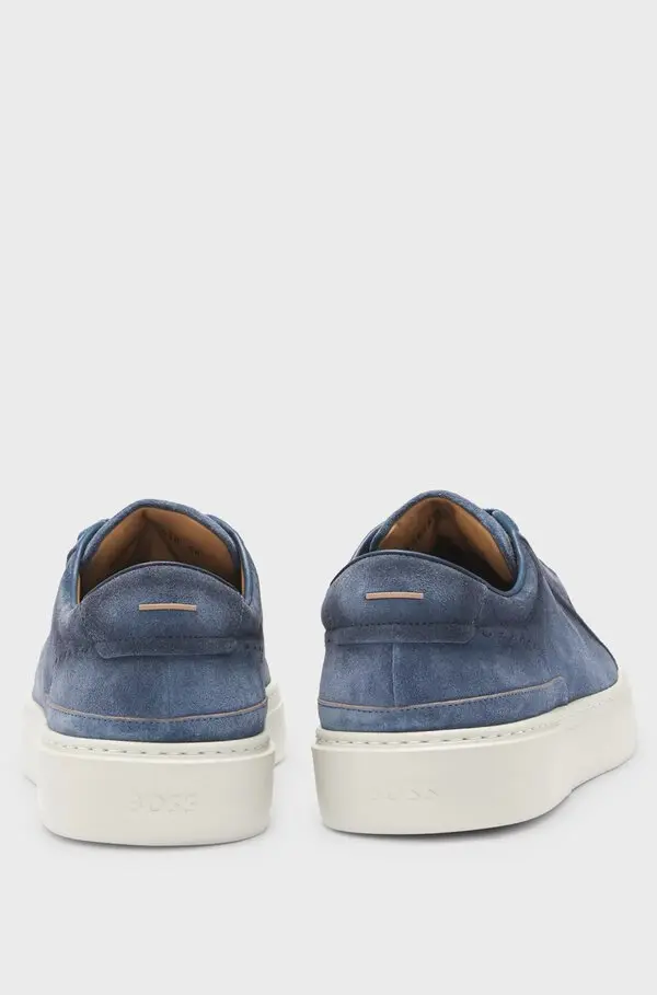 Hugo Boss Gary Suede Low-top Sneakers - Blue