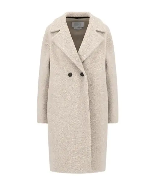 Harris Wharf London Bouclé Double-breasted Coat