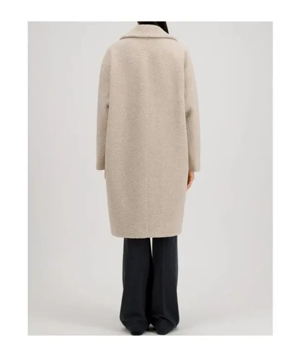 Harris Wharf London Bouclé Double-breasted Coat