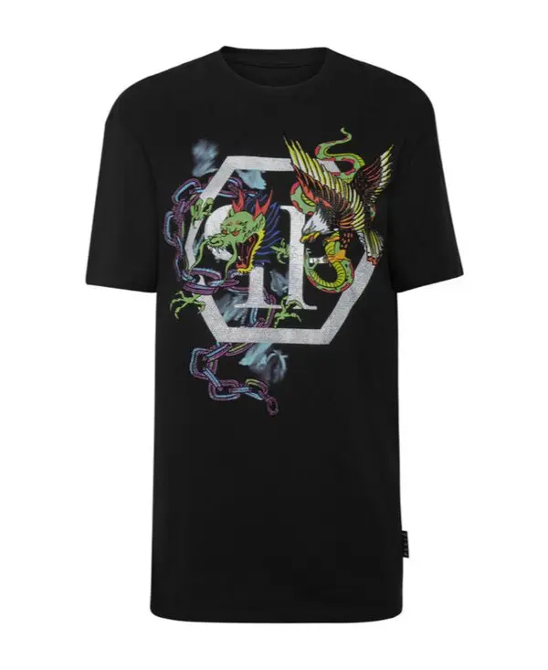 Philipp Plein Logo Short-sleeved T-shirt - Black