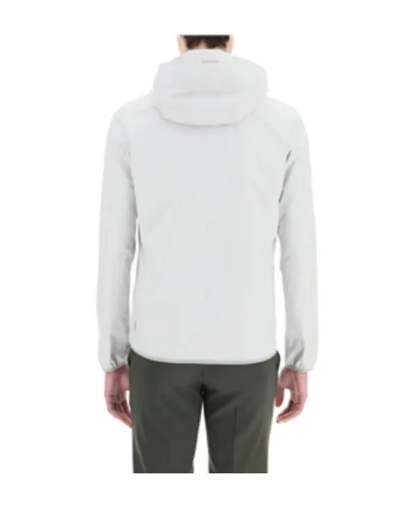 Herno Zip-up Hooded Jacket With Logo Detail - White