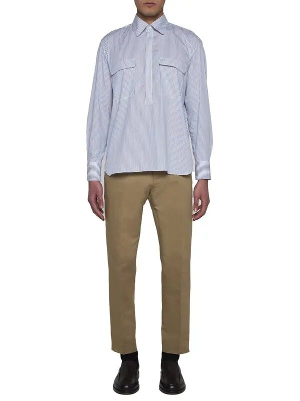 PT TORINO Cotton-blend Tailored Trousers