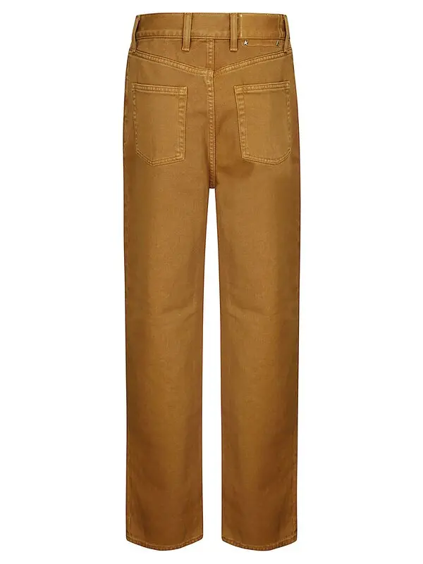 GOLDEN GOOSE Kim Floral Embroidered Pants - Brown