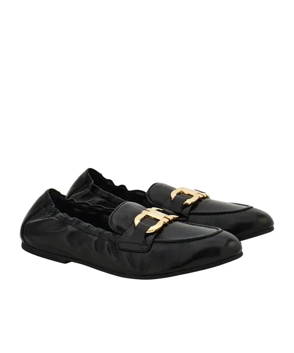 FERRAGAMO Gancini Detail Elasticated Loafers
