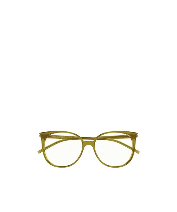 Saint Laurent Round Frame Glasses - Olive Green