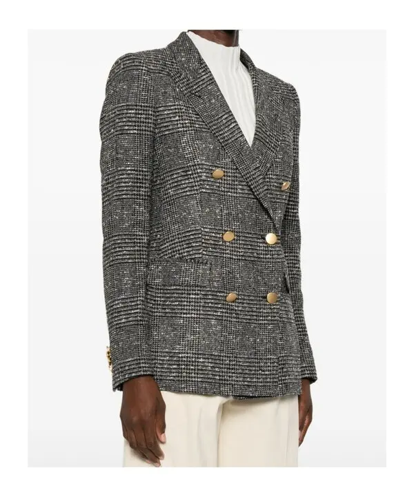 Tagliatore Parigi Bouclé Double-breasted Jacket - Black