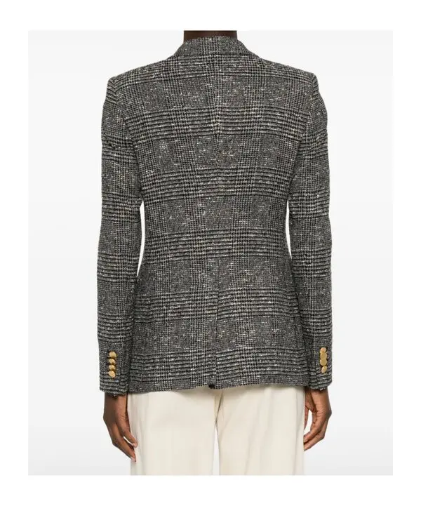 Tagliatore Parigi Bouclé Double-breasted Jacket - Black