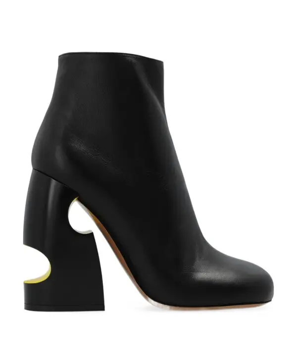 Off-White Cut-out Zip-up Ankle Boots