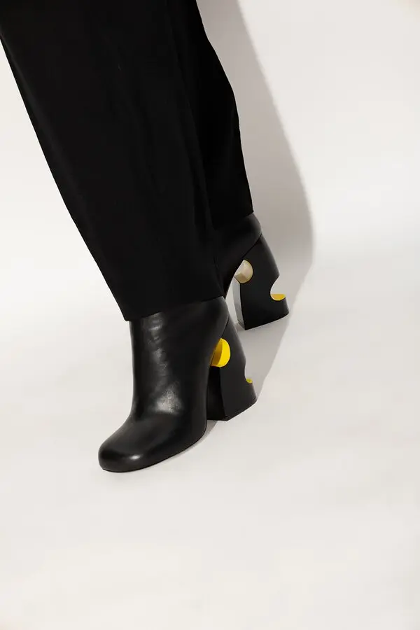 Off-White Cut-out Zip-up Ankle Boots