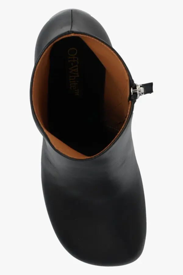 Off-White Cut-out Zip-up Ankle Boots
