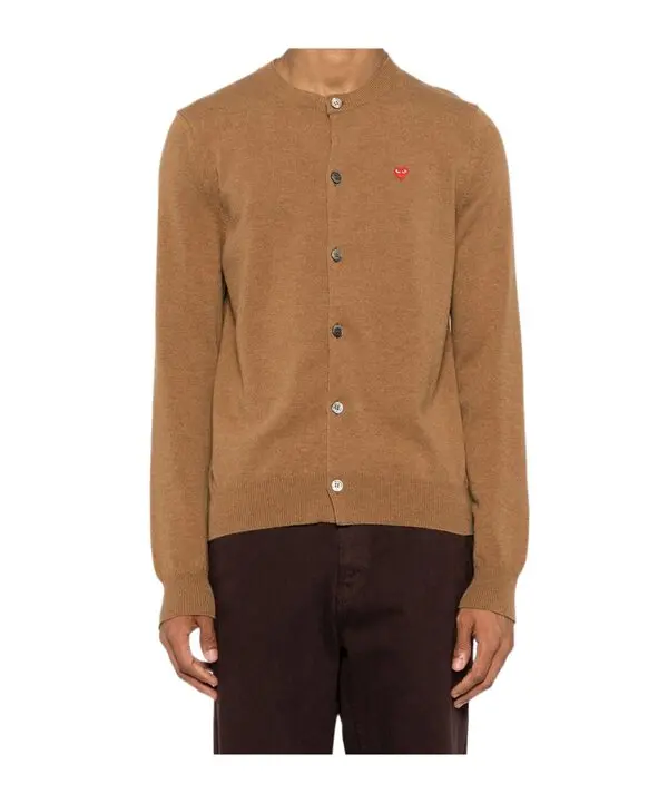 Play Comme Des Garcon Long-sleeved Knitted Cardigan
