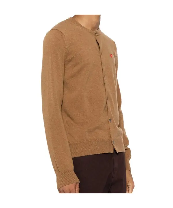 Play Comme Des Garcon Long-sleeved Knitted Cardigan