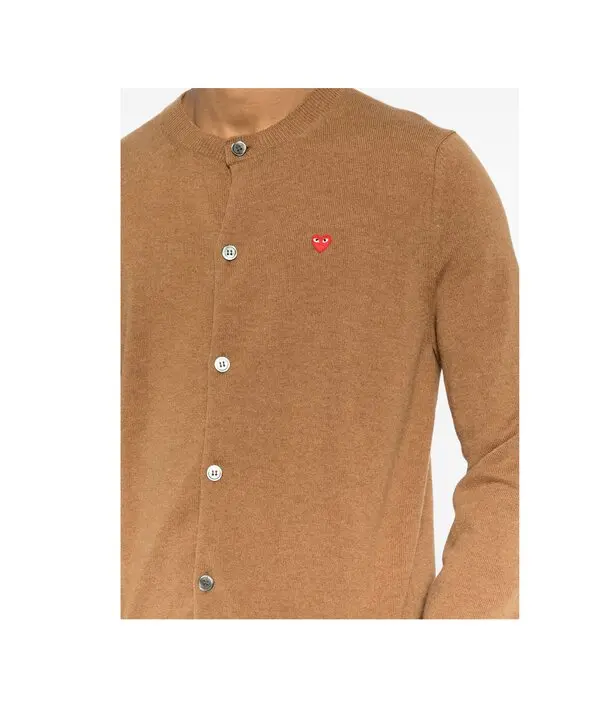 Play Comme Des Garcon Long-sleeved Knitted Cardigan