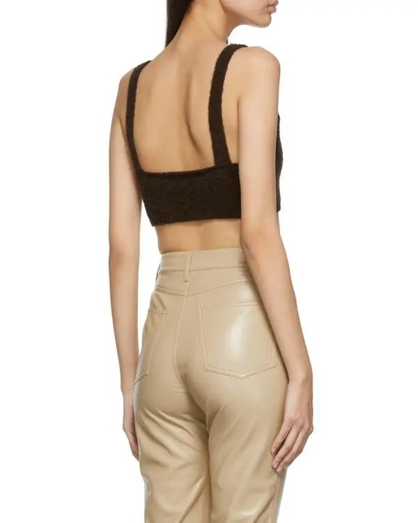 Nanushka Zosia Bouclé Bralette Top