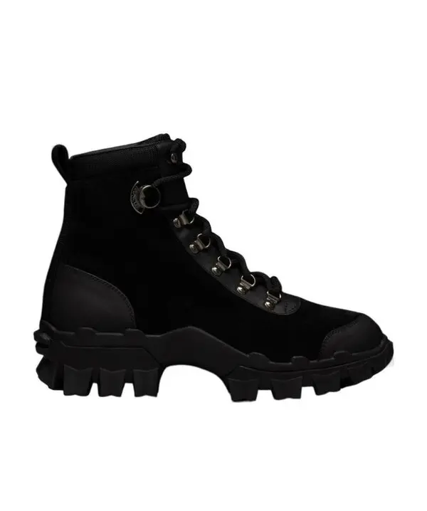 Moncler Lace-up Lug Sole Boots - Black