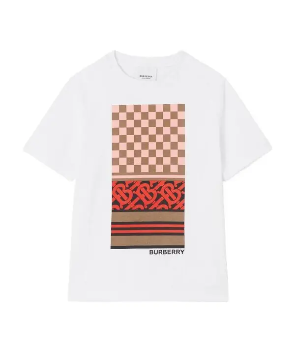 Burberry Montage-print T-shirt - White