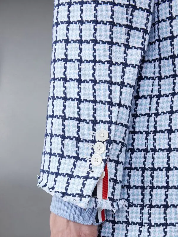 Thom Browne Checked Cotton Single-breasted Coat