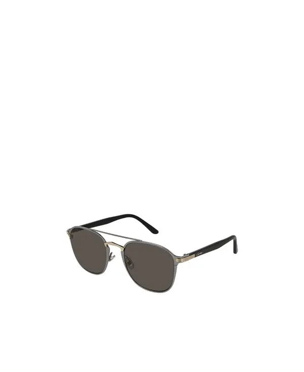 Cartier Brow Bar Square Sunglasses - Black