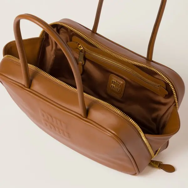 Miu Miu Beau Leather Top Handle Bag