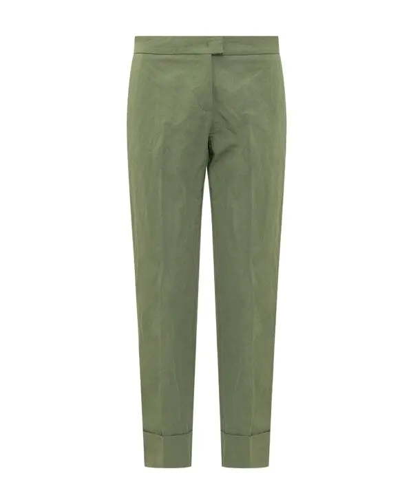 Fabiana Filippi Tailored Trousers With Contrast Stitching - Green