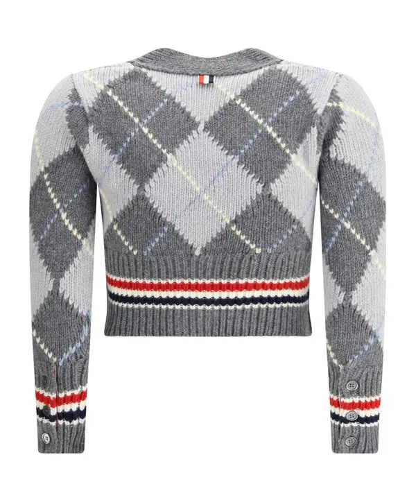 Thom Browne Argyle Intarsia Knitted Cardigan - No