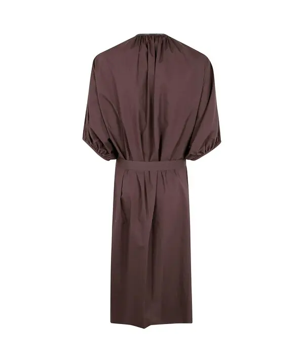 Brunello Cucinelli Embellished Belted Midi Dress - Black