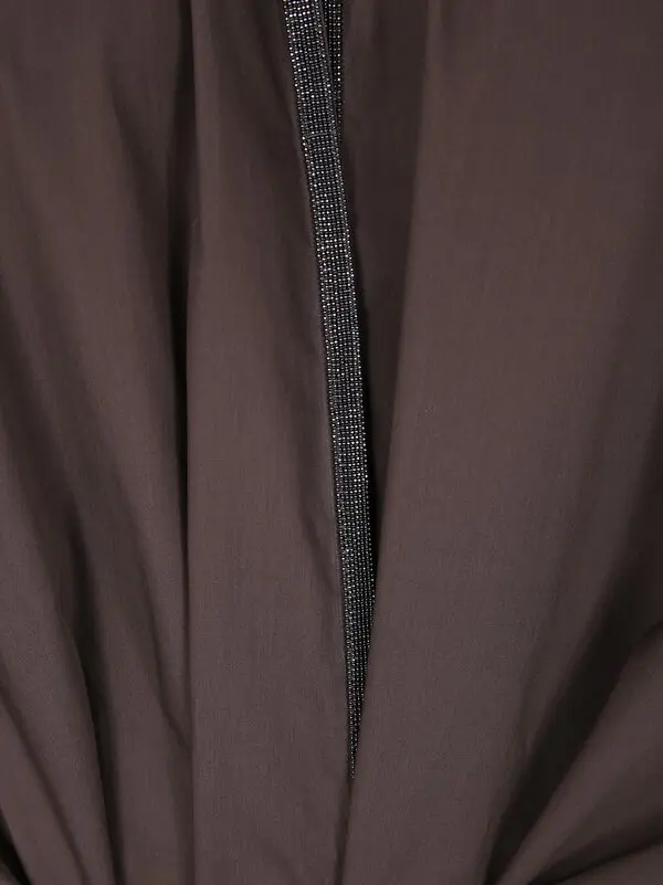 Brunello Cucinelli Embellished Belted Midi Dress - Black