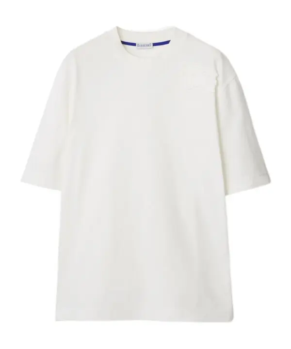 Burberry Logo Appliqué Cotton T-shirt - White