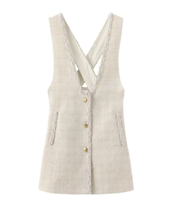 MARISSA CHIARA Lace Suspender Dress - Beige