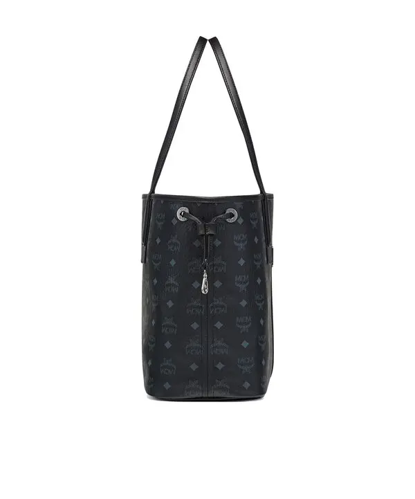 Mcm Reversible Liz Monogrammed Tote Bag With Removable Pouch - Black