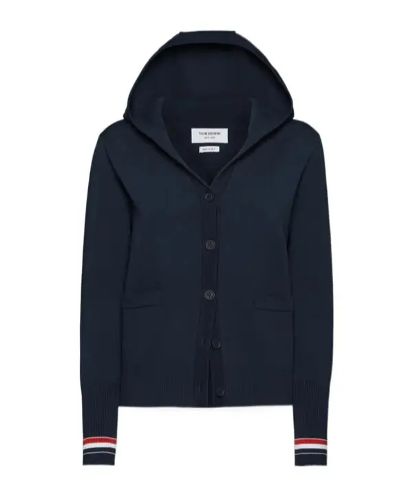 Thom Browne Knitted Cardigan With Iconic Stripes