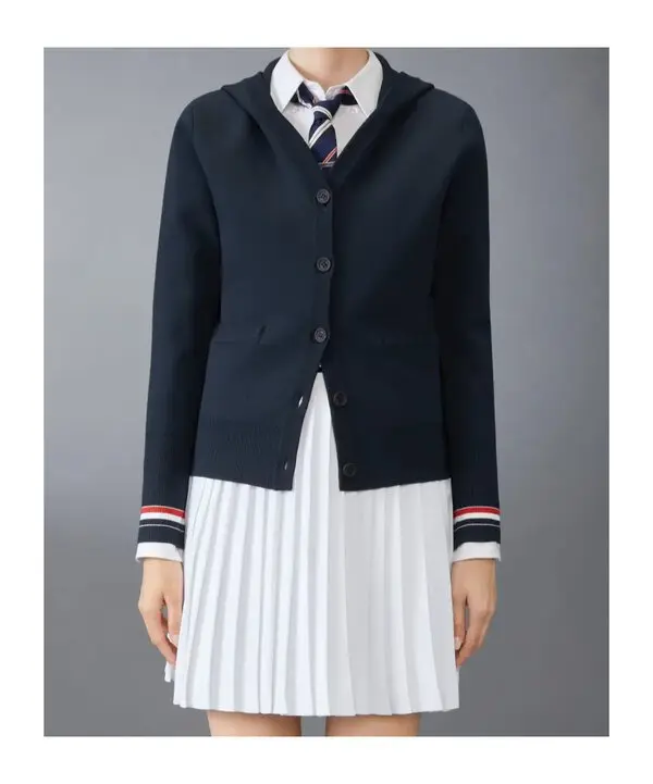 Thom Browne Knitted Cardigan With Iconic Stripes