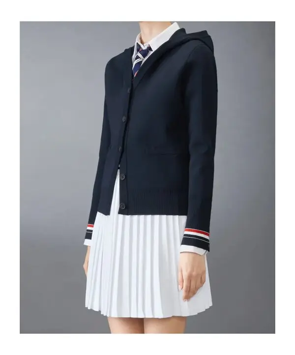 Thom Browne Knitted Cardigan With Iconic Stripes