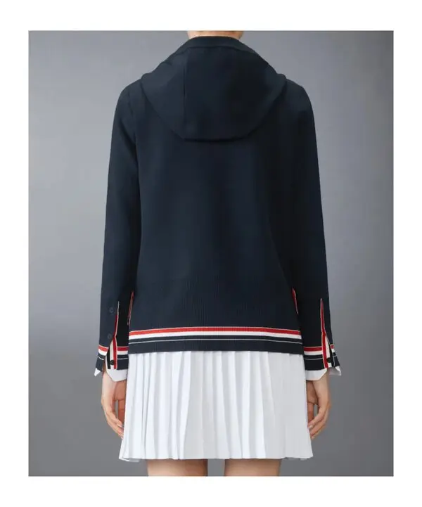 Thom Browne Knitted Cardigan With Iconic Stripes