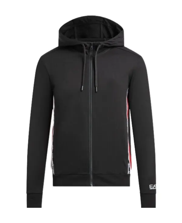 EA7 Logo Zip-up Hooded Jacket
