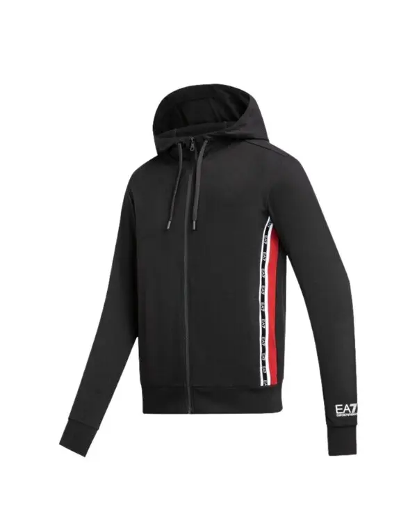 EA7 Logo Zip-up Hooded Jacket
