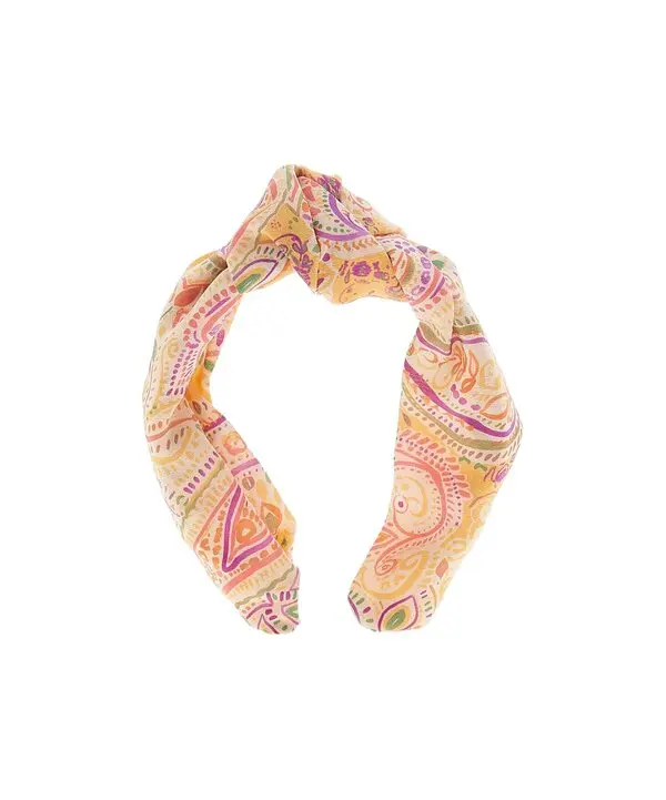 Etro Patterned Twisted Headband - Yellow