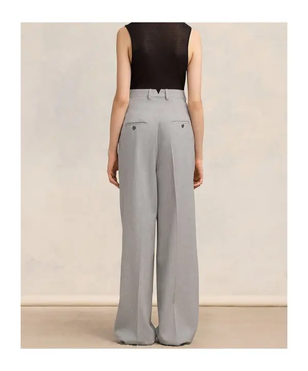 AMI Paris Pleated Wide-leg Palazzo Pants